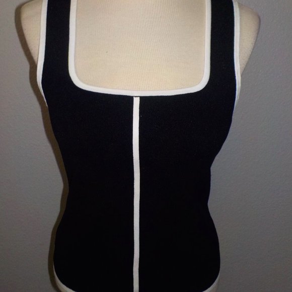 Bailey 44 | Tops | Bailey 44 Ms Size Medium Black With White Trim ...